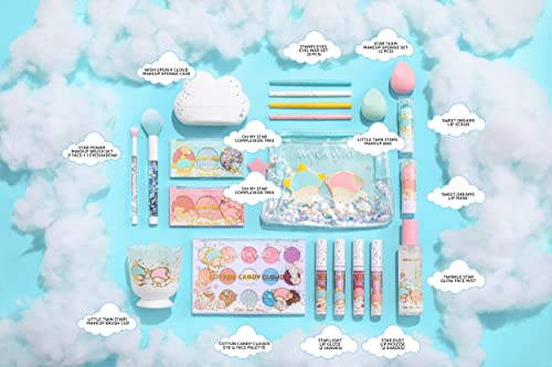 wet n wild Little Twin Stars Full Makeup Set | Gift Set | Primer | Setting Spray | Makeup Brushes | Highlighters | Makeup Sponges | 15-Pan Pigment Palette | Lip Scrub | Lip Gloss, Full Collection