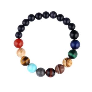 unique eight planetary bracelets natural stone adjustable beaded bracelet cosmic solar system themed bracelet