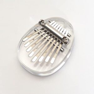 sldhr mini 8 keys kalimba thumb piano, portable marimba music thumb piano pendant with lanyard, a unique gift for children, adults and beginners (oval) b12-1