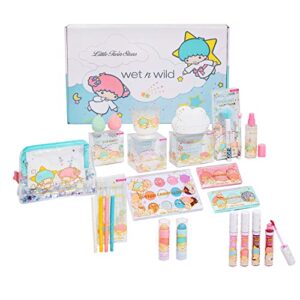 wet n wild Little Twin Stars Full Makeup Set | Gift Set | Primer | Setting Spray | Makeup Brushes | Highlighters | Makeup Sponges | 15-Pan Pigment Palette | Lip Scrub | Lip Gloss, Full Collection