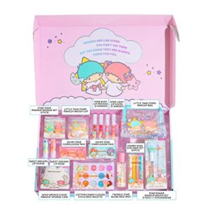 wet n wild Little Twin Stars Full Makeup Set | Gift Set | Primer | Setting Spray | Makeup Brushes | Highlighters | Makeup Sponges | 15-Pan Pigment Palette | Lip Scrub | Lip Gloss, Full Collection