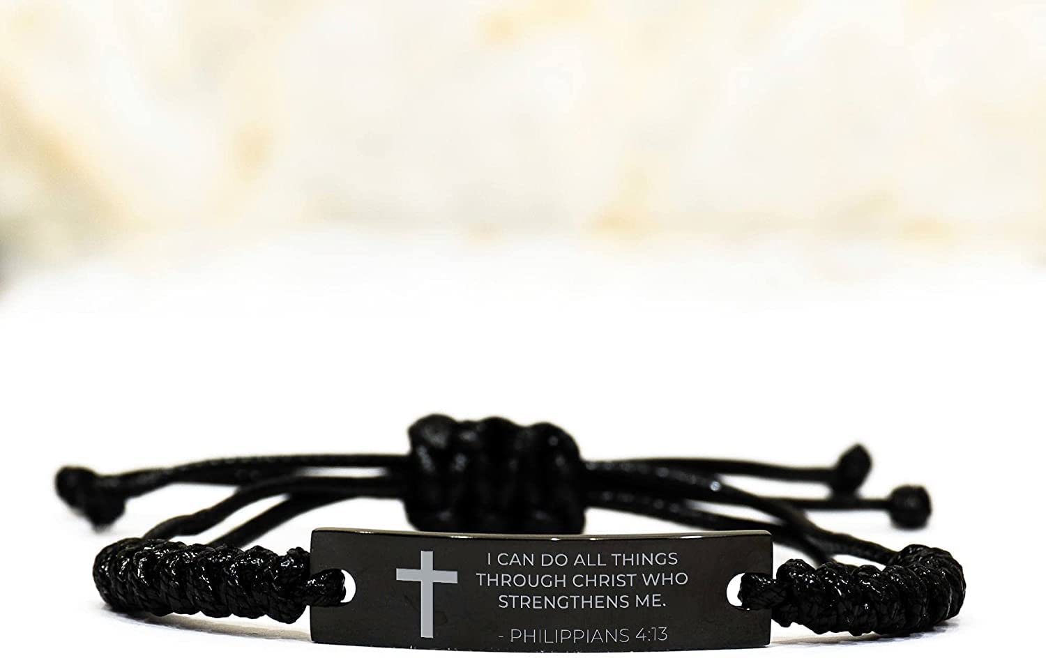 Confirmation Gifts for Teenage Boys, I Can Do All Things Through Christ, Baptism, First Holy Communion Gifts, Religious Bible Verse Catholic Bracelets for Son, Grandson, Dad, Godfather