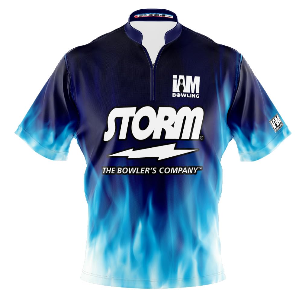 Logo Infusion Dye-Sublimated Bowling Jersey (Sash Collar) - I AM Bowling Fun Design 2016-ST -Storm (XX-Large)