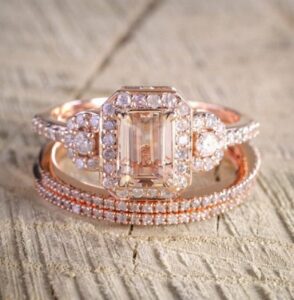 18k rose gold plated ring set with micro-set engagement ring women (8)