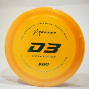 prodigy d3 (500 plastic) distance driver golf disc, pick weight/color [stamp & exact color may vary] orange 173-174 grams orange 173-174 grams