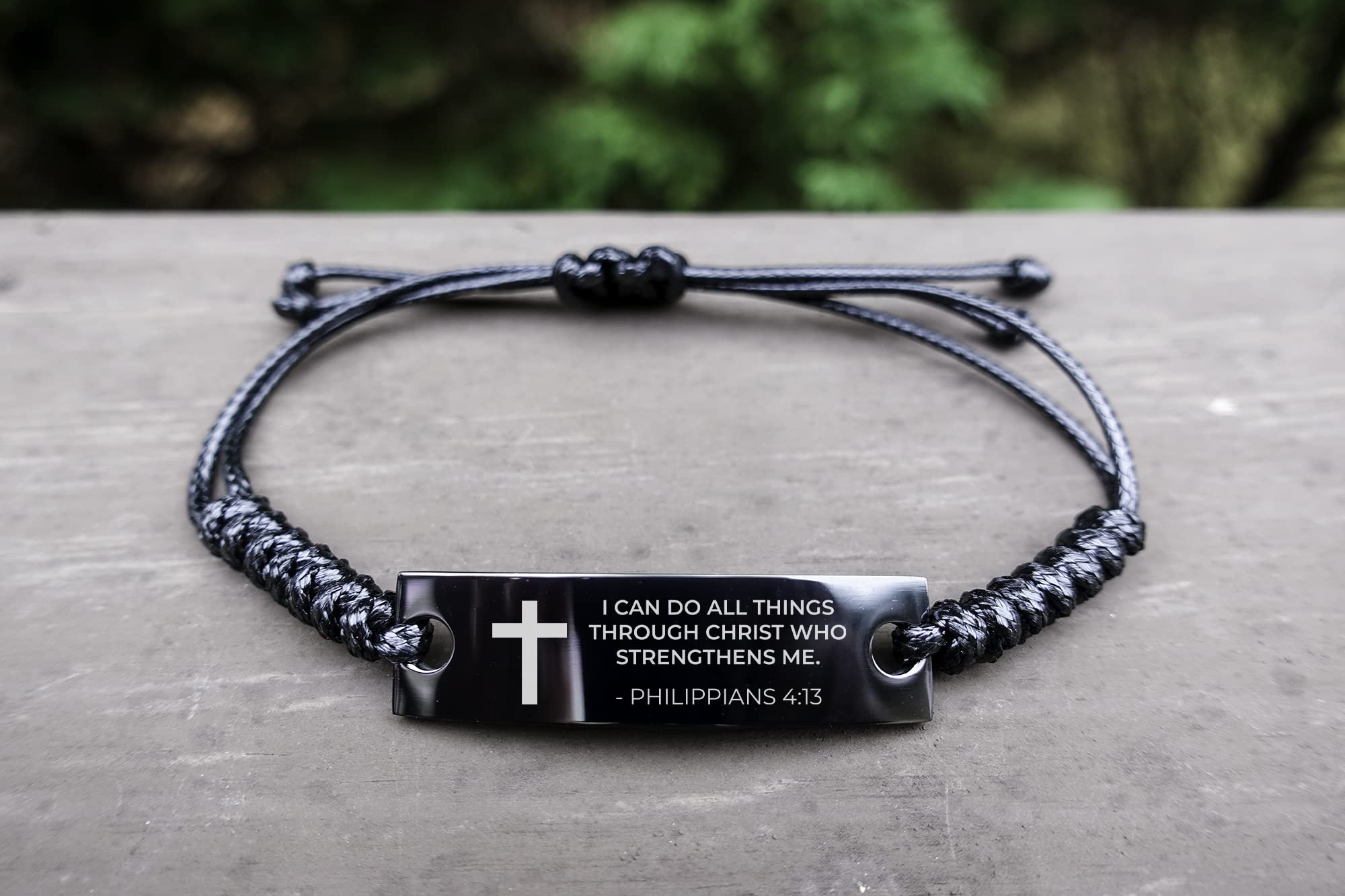 Confirmation Gifts for Teenage Boys, I Can Do All Things Through Christ, Baptism, First Holy Communion Gifts, Religious Bible Verse Catholic Bracelets for Son, Grandson, Dad, Godfather