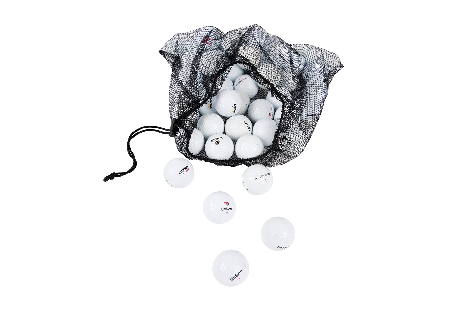 Clean Green Used Golf Balls 48 Pack Recycled Used Wilson Golf Balls - includes a Mix of Cheap Golf Balls for Wilson Triad Golf Ball, Wilson Staff Golf Balls, Wilson Duo Soft Golf Balls