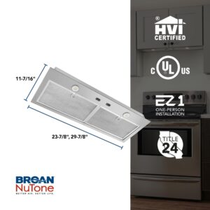 Broan- NuTone BBN1303SS Custom Built Insert with 2-Speed Exhaust Fan and Light, 300 Max Blower CFM, Stainless Steel, 30-Inch Range Hood Power Pack