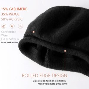 Women Wool Beret Hat French Style Winter Warm Solid Color Classic Knit Beret Cap