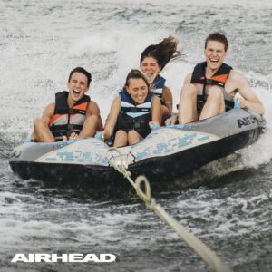 Airhead Quadra Cruiser, 1-4 Rider Towable Tube for Boating