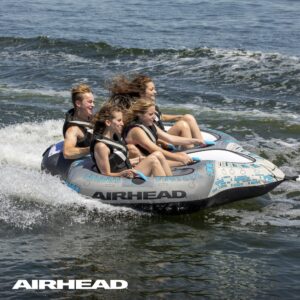 Airhead Quadra Cruiser, 1-4 Rider Towable Tube for Boating