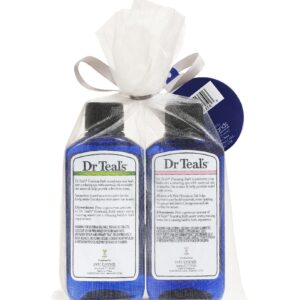 Dr Teal's Foaming Bath Holiday Gift Combo Pack (6 fl oz Total): Restore & Replenish with Pink Himalayan Salt and Relax & Relief with Eucalyptus and Spearmint. Treat Your Skin, Senses, and Stress