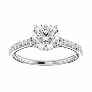 aihpos 1.25ct moissanite engagement rings for women white gold 925 sterling silver 10k 14k 18k gold women's engagement rings wedding anniversary with text engraving (10k gold)