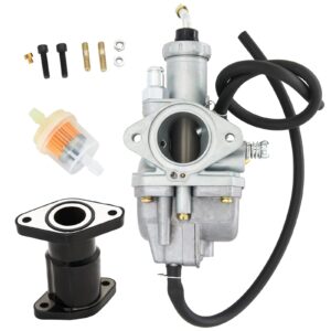 kelen yfb250 carburetor compatible with yamaha timberwolf 250 yfb250 yfb250fw carb 1992 1993 1994 1995 1996 1997 1998 1999 2000, with intake manifold boot kit