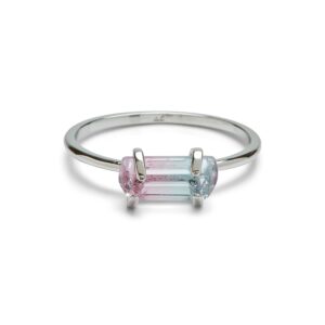 pura vida silver-plated mermaid quartz ring w/rainbow stone - brass base, rhodium plating - size 7