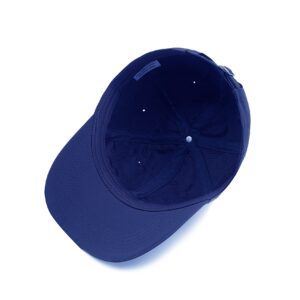 Save Green Life SGL Reflective Baseball Cap Waterproof Hat Brim Low Profile Solid Color Adjustable Blank Ball Men's and Women's Golf Cap (Navy),One Size