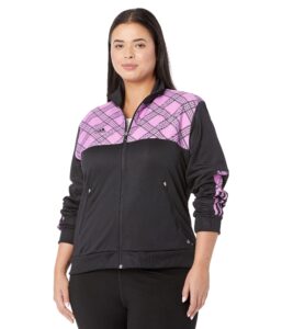 adidas women's tiro track jacket, black/pulse lilac, small