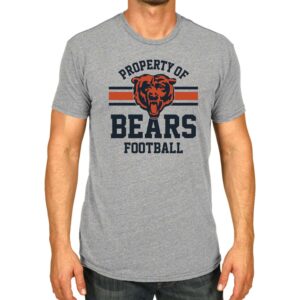 team fan apparel nfl adult property of t-shirt - cotton & polyester - show your team pride with ultimate comfort and quality (chicago bears - sport gray, adult x-large)