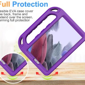 BMOUO Kids Case for Samsung Galaxy Tab A7 Lite 8.7" 2021(SM-T220/T225),Tab A7 Lite Case with Built-in Screen Protector, Shockproof Handle Stand Kids Case for Samsung Galaxy Tab A7 Lite 2021, Purple