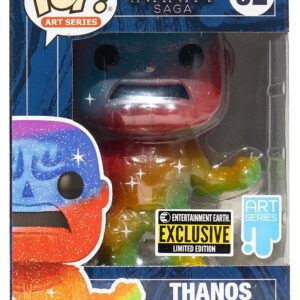 Funko Marvel Infinity Saga Thanos Art Series Pop! Vinyl Figure with Premium Pop! Protector Entertainment Earth Exclusive