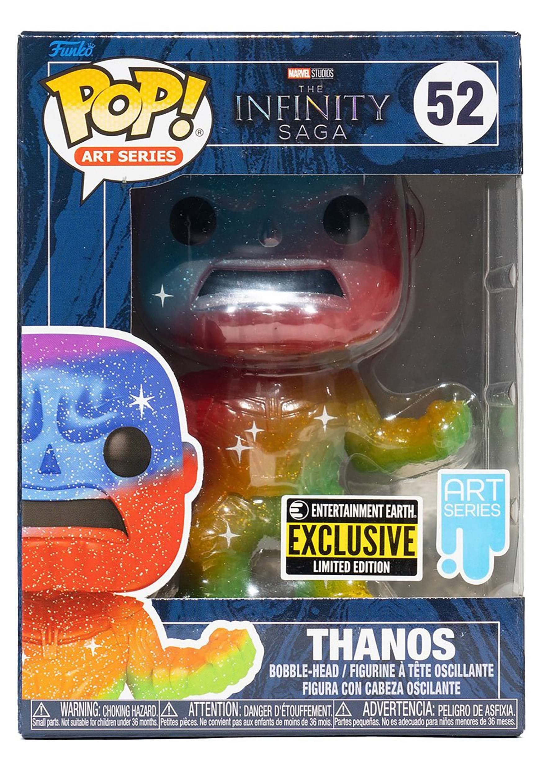 Funko Marvel Infinity Saga Thanos Art Series Pop! Vinyl Figure with Premium Pop! Protector Entertainment Earth Exclusive