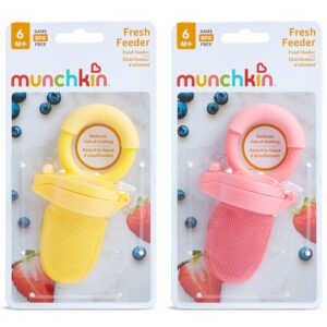 Munchkin® Fresh Food Feeder, 2 Count (Pack of 1) ,Coral/Yellow