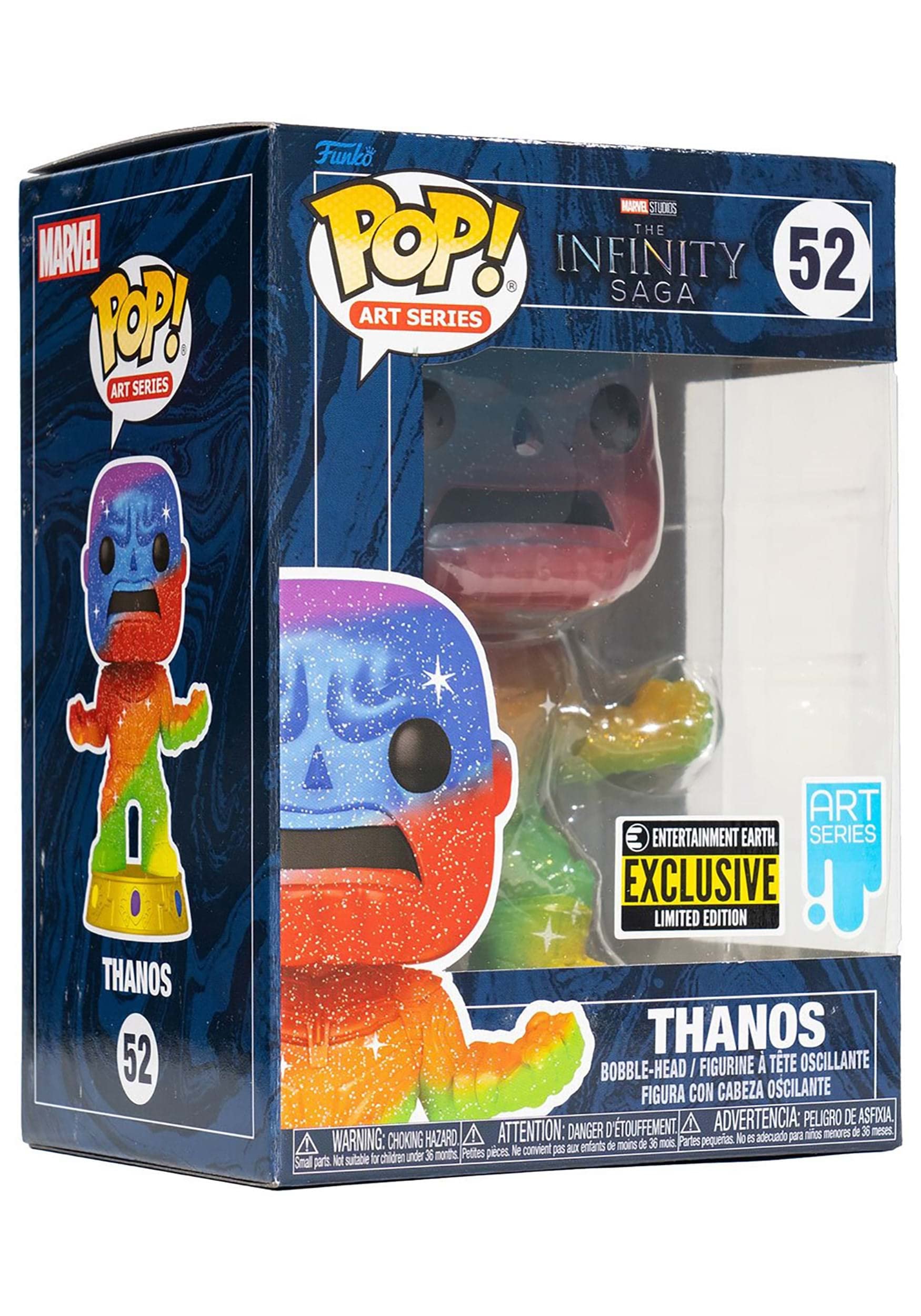 Funko Marvel Infinity Saga Thanos Art Series Pop! Vinyl Figure with Premium Pop! Protector Entertainment Earth Exclusive