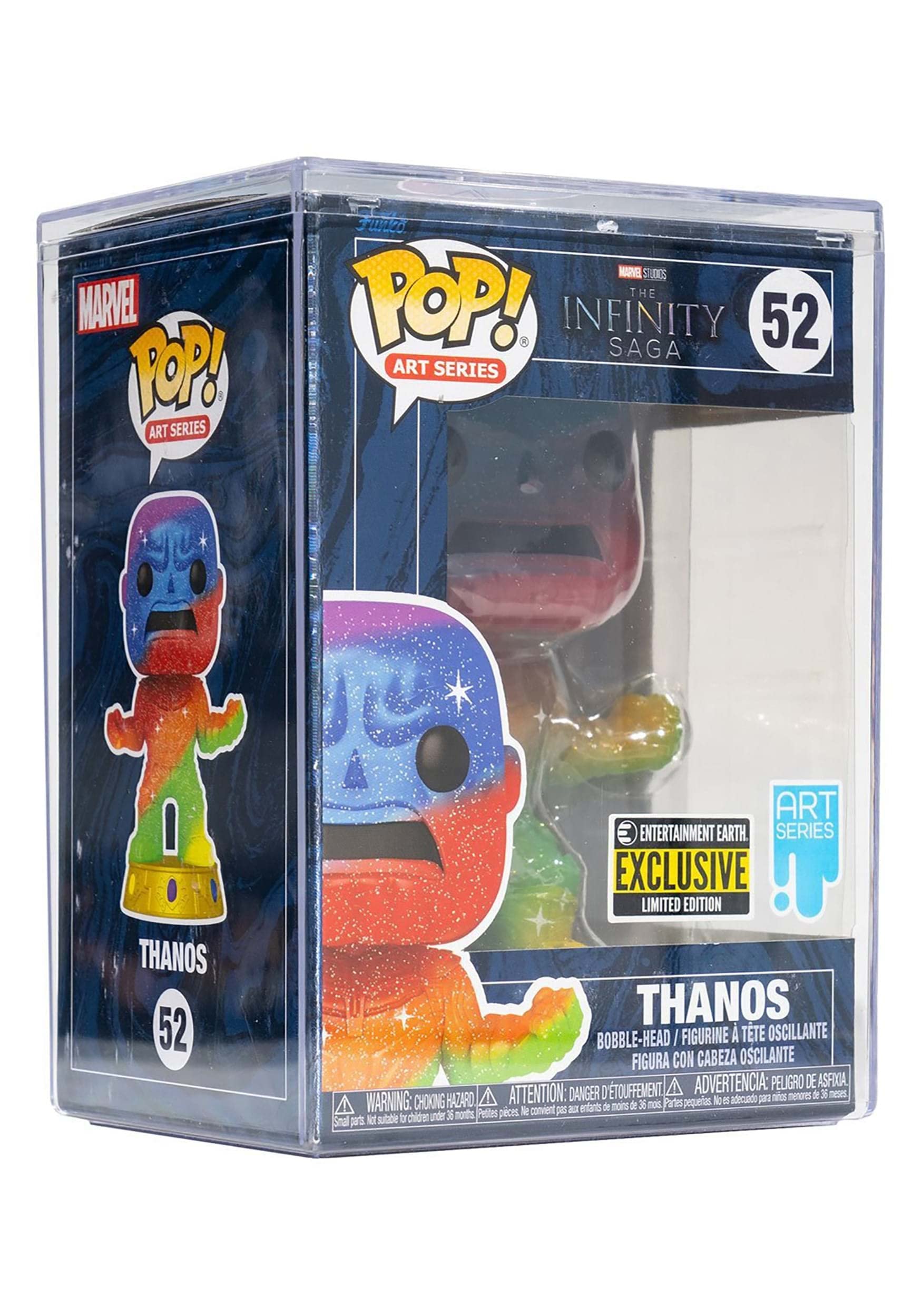 Funko Marvel Infinity Saga Thanos Art Series Pop! Vinyl Figure with Premium Pop! Protector Entertainment Earth Exclusive