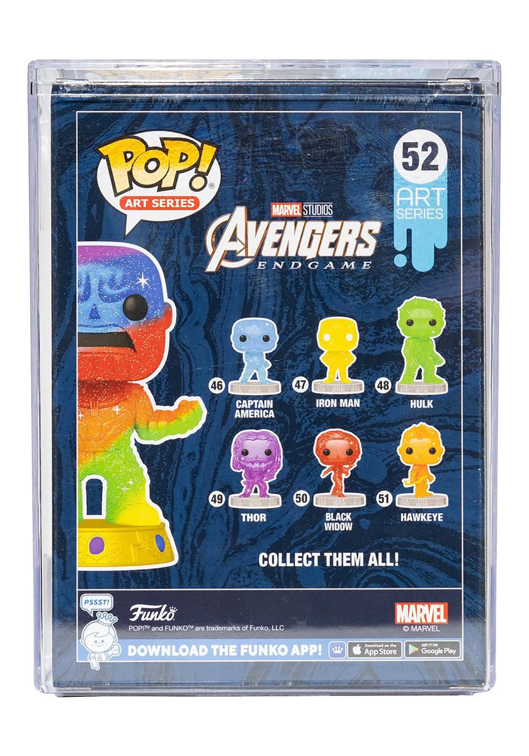 Funko Marvel Infinity Saga Thanos Art Series Pop! Vinyl Figure with Premium Pop! Protector Entertainment Earth Exclusive