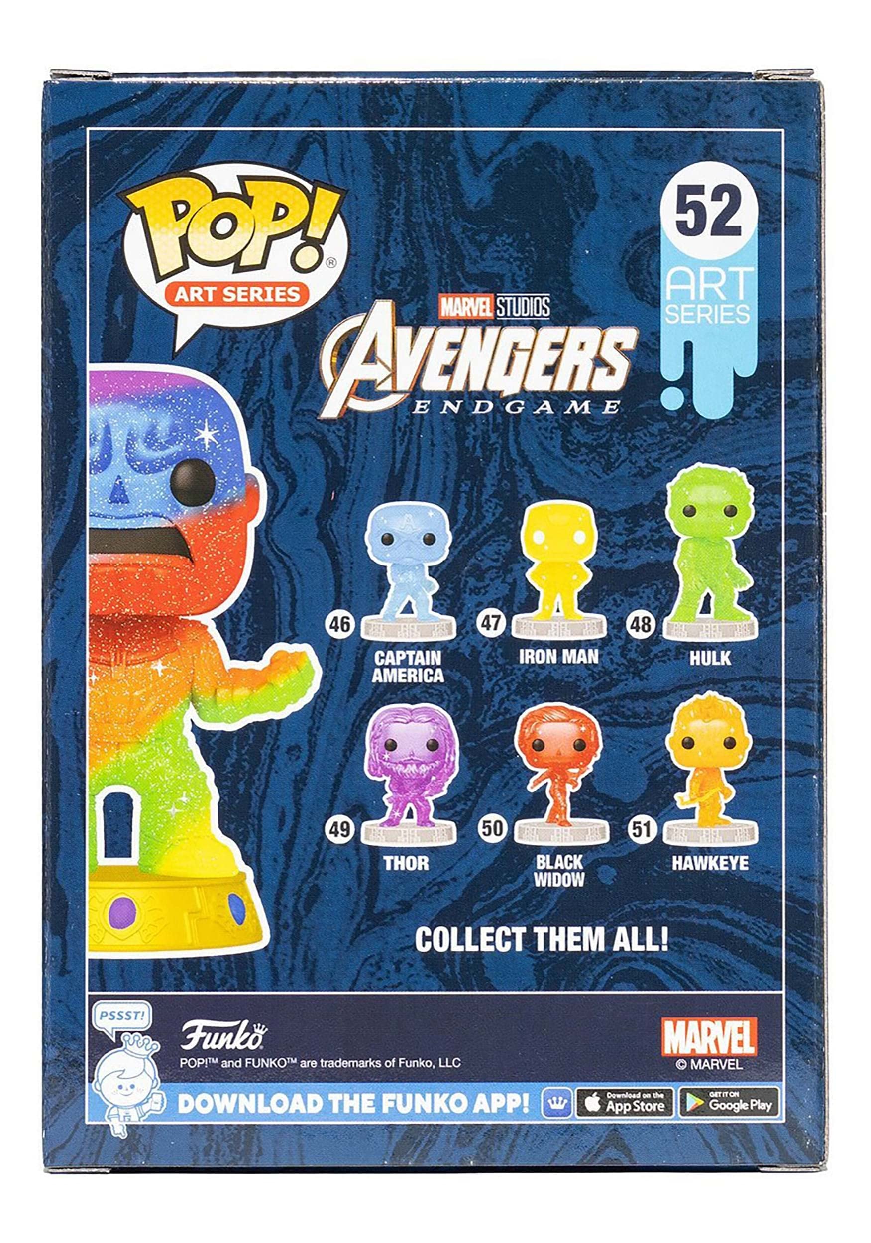 Funko Marvel Infinity Saga Thanos Art Series Pop! Vinyl Figure with Premium Pop! Protector Entertainment Earth Exclusive