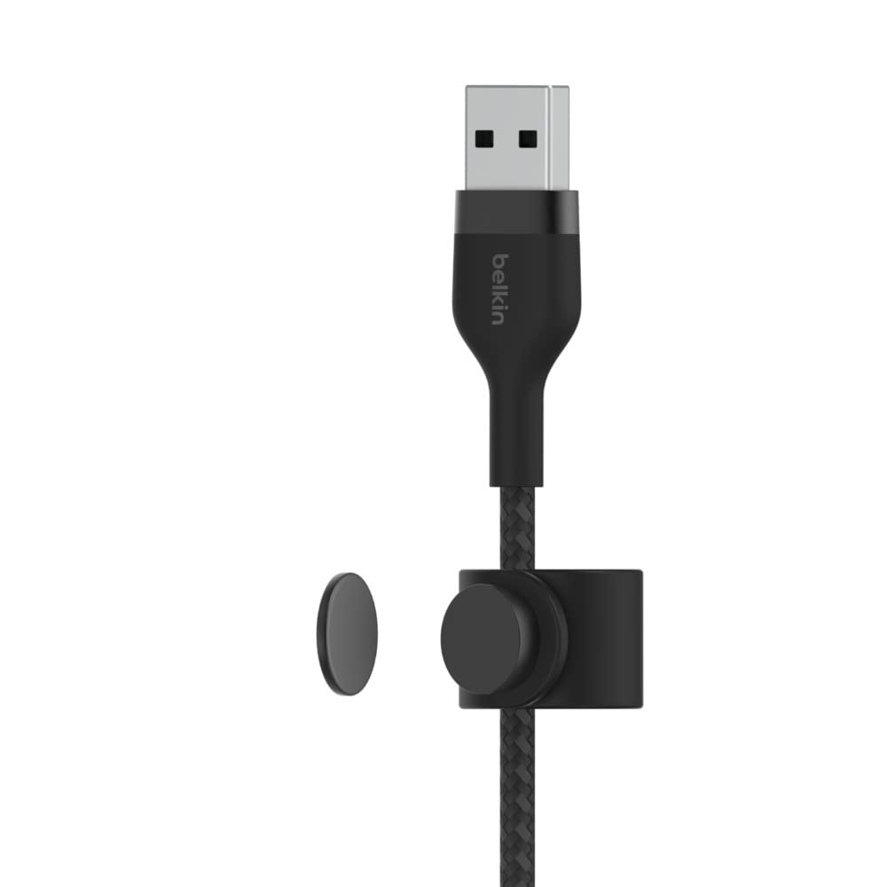 Belkin BoostCharge Pro Flex Braided USB Type A to Lightning Cable (1M/3.3FT), MFi Certified Charging Cable for iPhone 14, 13, 12, 11, Pro, Max, Mini, SE, iPad - Black