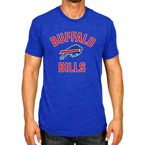 Team Fan Apparel NFL Adult Gameday T-Shirt - Cotton Blend - Tagless - Semi-Fitted - Unleash Your Team Spirit During Game Day (Buffalo Bills - Royal, Adult X-Large)