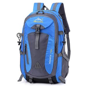 backpack men's usb charging travel bag outdoor large-capacity sports backpack men's and women's waterproof mountaineering bag (blue)