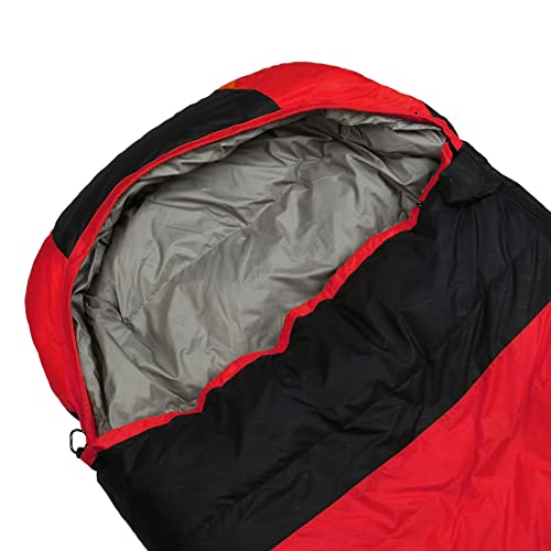 0 Degree Sleeping Bag for Adults Lightweight Waterproof Warm Down Feather Sleeping Bag for Cold All Seasons Hiking ,Backpacking or Camping (Red,Down content 1800g)