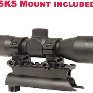 GOTICAL 4X32 Compact .223 .308 7.62x39 mm Tactical Scope Mil Dot with Ring Compact Riflescopes Hunting scopes (Scope Package 2)