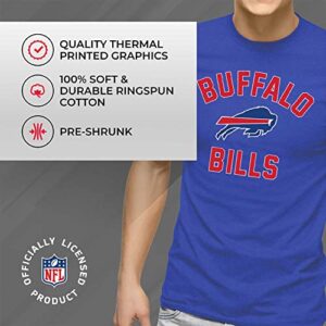 Team Fan Apparel NFL Adult Gameday T-Shirt - Cotton Blend - Tagless - Semi-Fitted - Unleash Your Team Spirit During Game Day (Buffalo Bills - Royal, Adult X-Large)