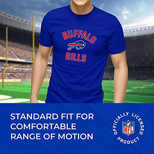 Team Fan Apparel NFL Adult Gameday T-Shirt - Cotton Blend - Tagless - Semi-Fitted - Unleash Your Team Spirit During Game Day (Buffalo Bills - Royal, Adult X-Large)