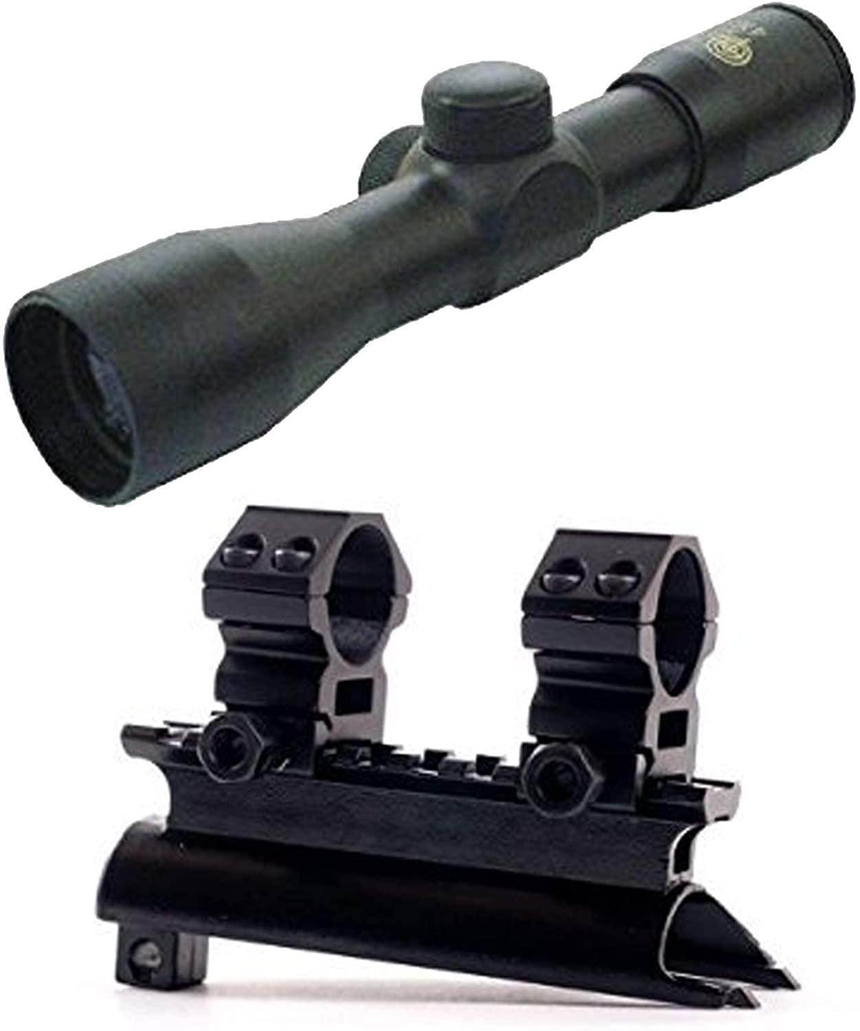 GOTICAL 4X32 Compact .223 .308 7.62x39 mm Tactical Scope Mil Dot with Ring Compact Riflescopes Hunting scopes (Scope Package 2)