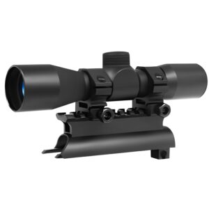 GOTICAL 4X32 Compact .223 .308 7.62x39 mm Tactical Scope Mil Dot with Ring Compact Riflescopes Hunting scopes (Scope Package 2)