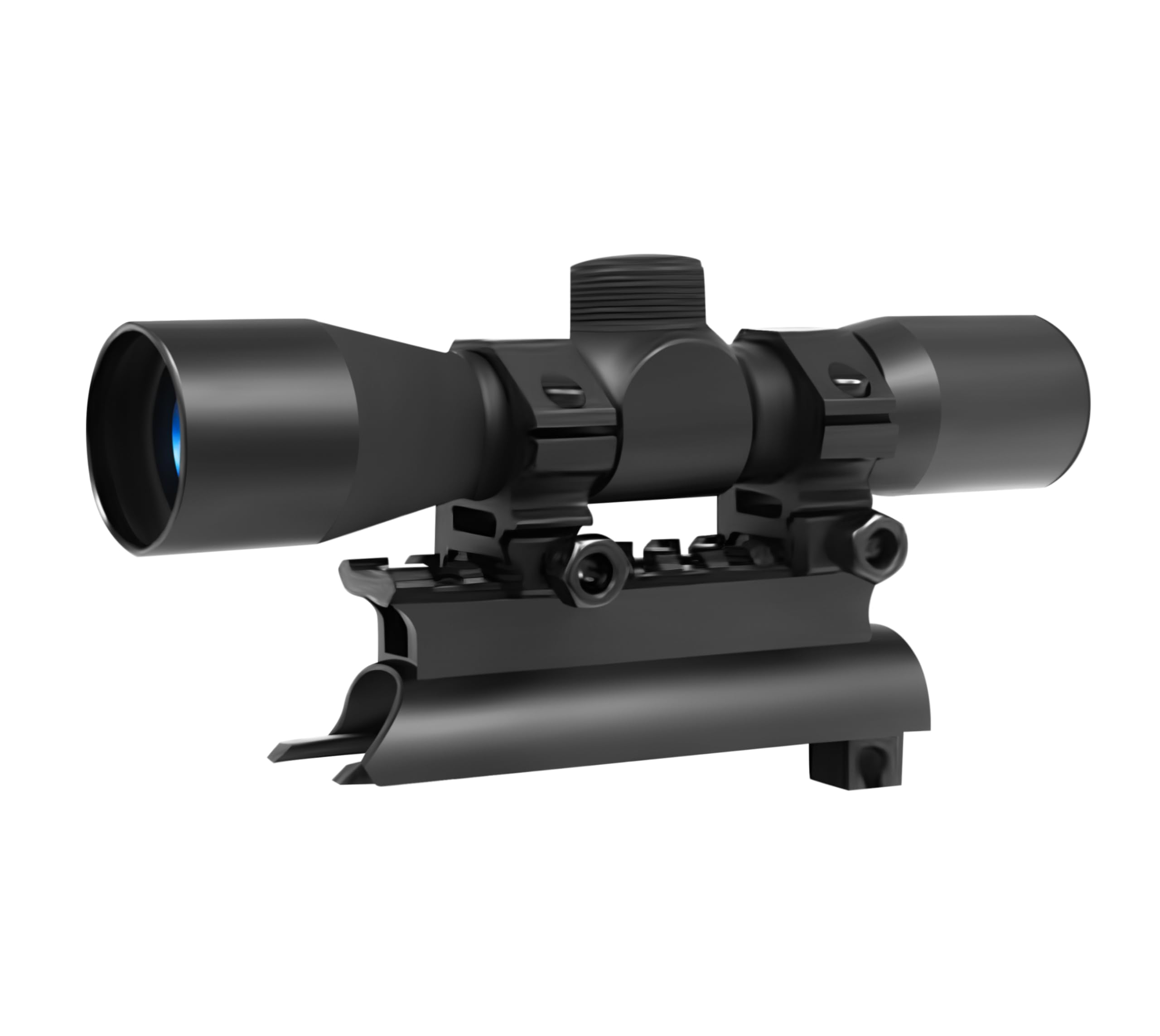 GOTICAL 4X32 Compact .223 .308 7.62x39 mm Tactical Scope Mil Dot with Ring Compact Riflescopes Hunting scopes (Scope Package 2)