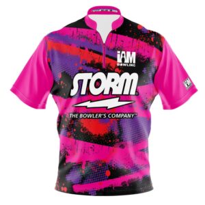 logo infusion dye-sublimated bowling jersey (sash collar) - i am bowling fun design 2034-st - storm (medium)