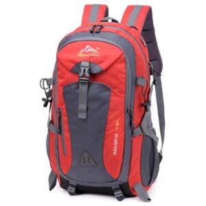 backpack men's usb charging travel bag outdoor large-capacity sports backpack men's and women's waterproof mountaineering bag (red)