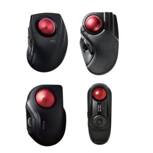 elecom finger operated trackball set,deft pro + huge + bitra + rilacon (m-dpt1mrxbk & m-ht1drbk & m-mt2drsbk & m-rt1drbk)