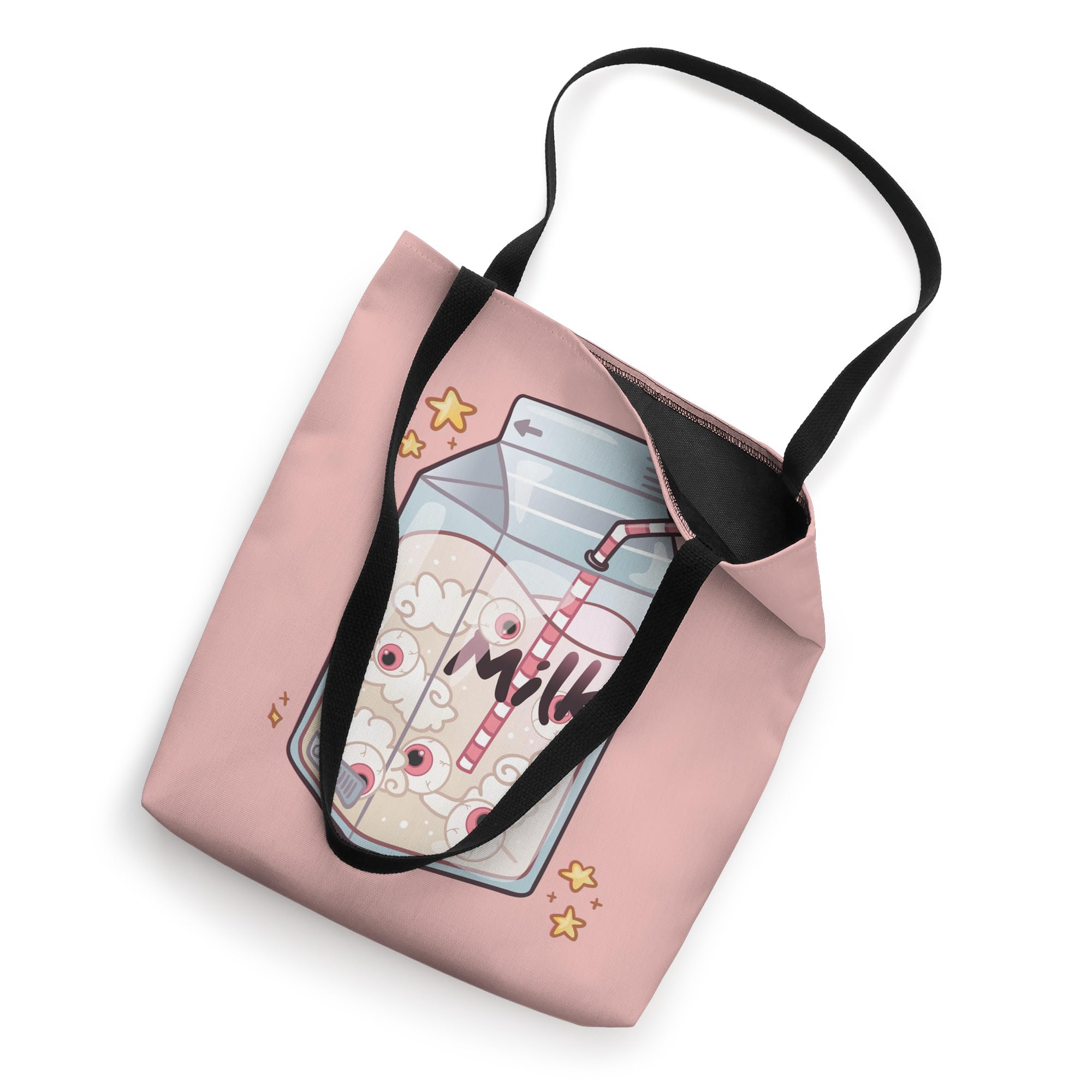 Weirdcore Aesthetic Eyes Japanese Milk Carton Eyeballs Tote Bag