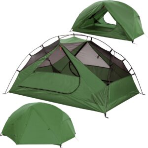 clostnature taurus 2 person backpacking tent - lightweight two person tent for backpacking, easy set up waterproof camping tent for adults, kids, scouts, large size outdoor, hiking gear