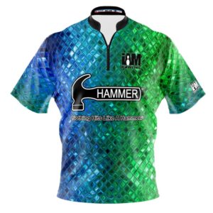 logo infusion dye-sublimated bowling jersey (sash collar) - i am bowling fun design 2018-hm - hammer (6x-large) multicolored