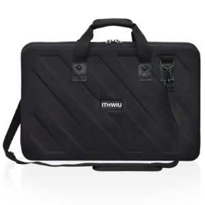 ithwiu lightweight molded eva storage case, fits pioneer ddj sr sr2 rr denon mc4000 numark nvii mixtrack pro 3 nv platinum