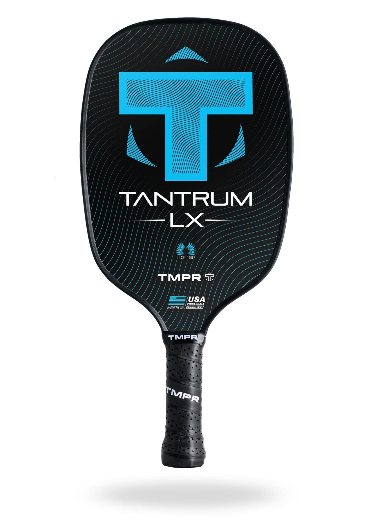 TMPR Sports Tantrum LX - Pickleball Paddle, Blue, Medium Weight (7.7-7.8 oz)