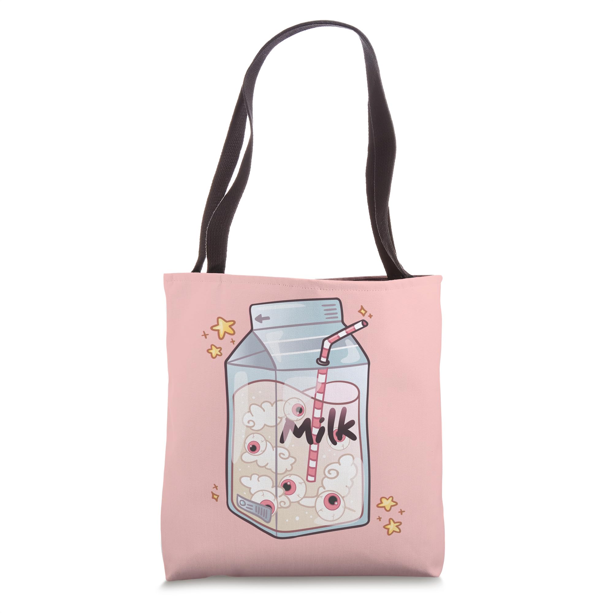 Weirdcore Aesthetic Eyes Japanese Milk Carton Eyeballs Tote Bag