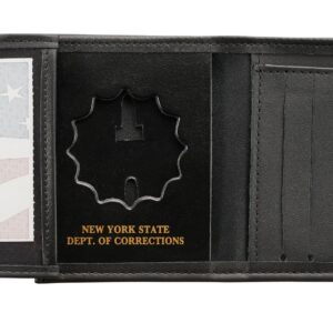 Perfect Fit Shield Wallets New York State Corrections Hidden Badge Wallet Black (Cutout PF27)